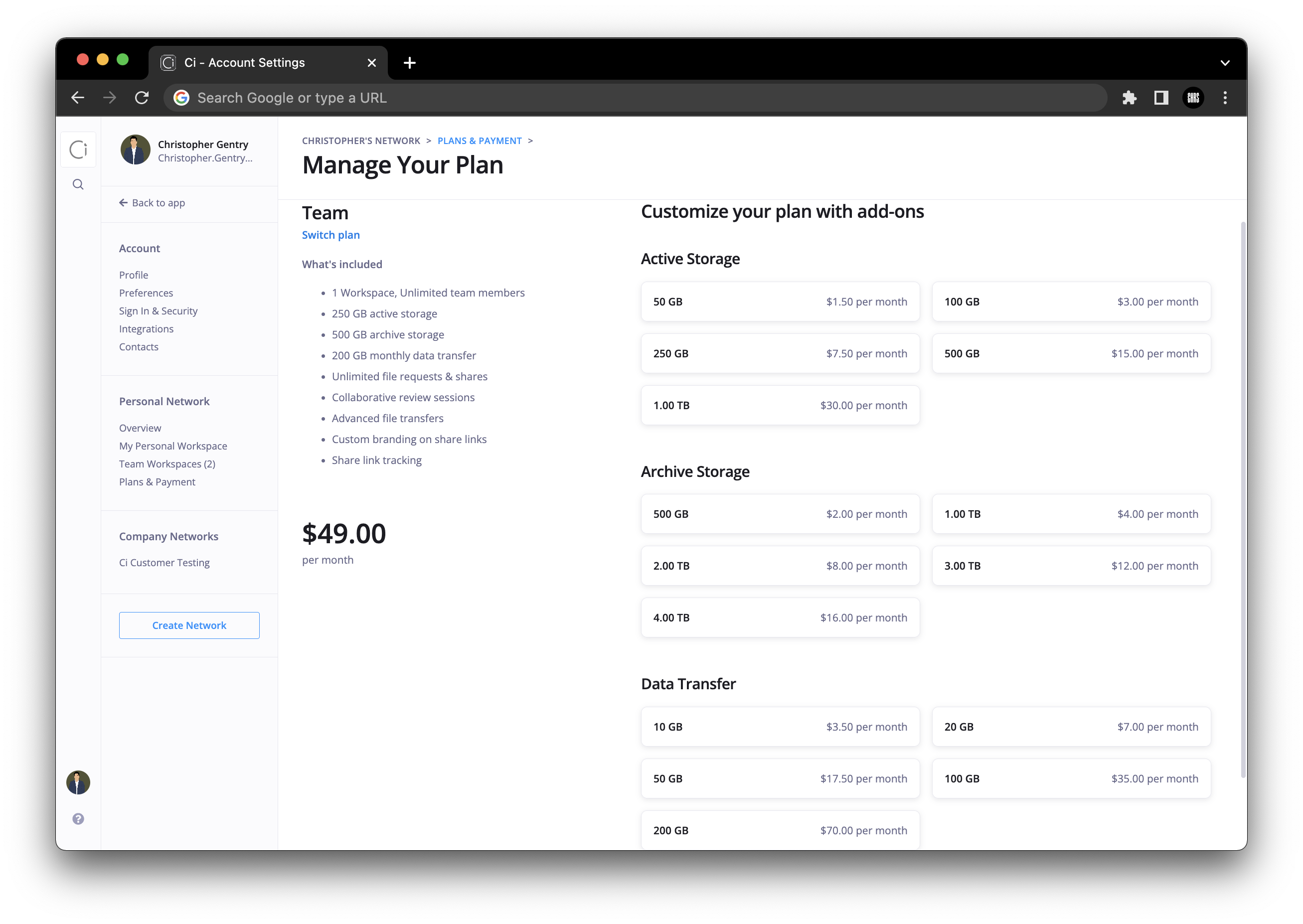 Team Workspace Add-on Blocks – SONY | Ci Customer Success