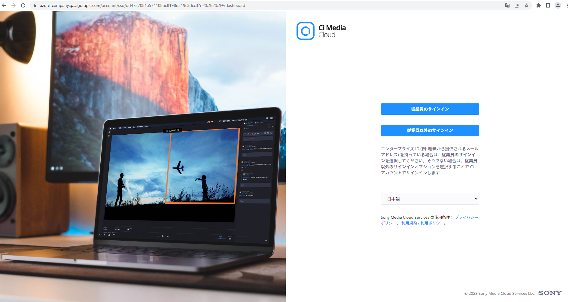 User Experience for Single Sign-On – SONY | Ci Customer Success
