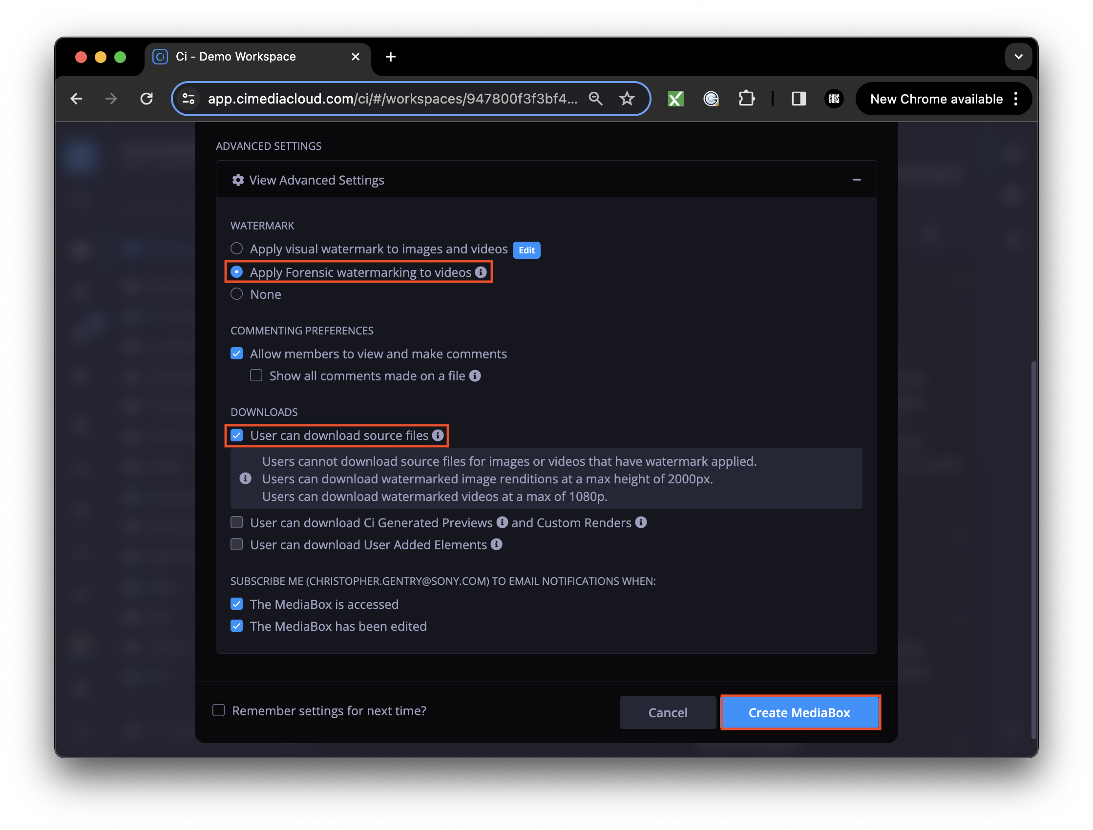 Forensic Watermarking – SONY | Ci Customer Success