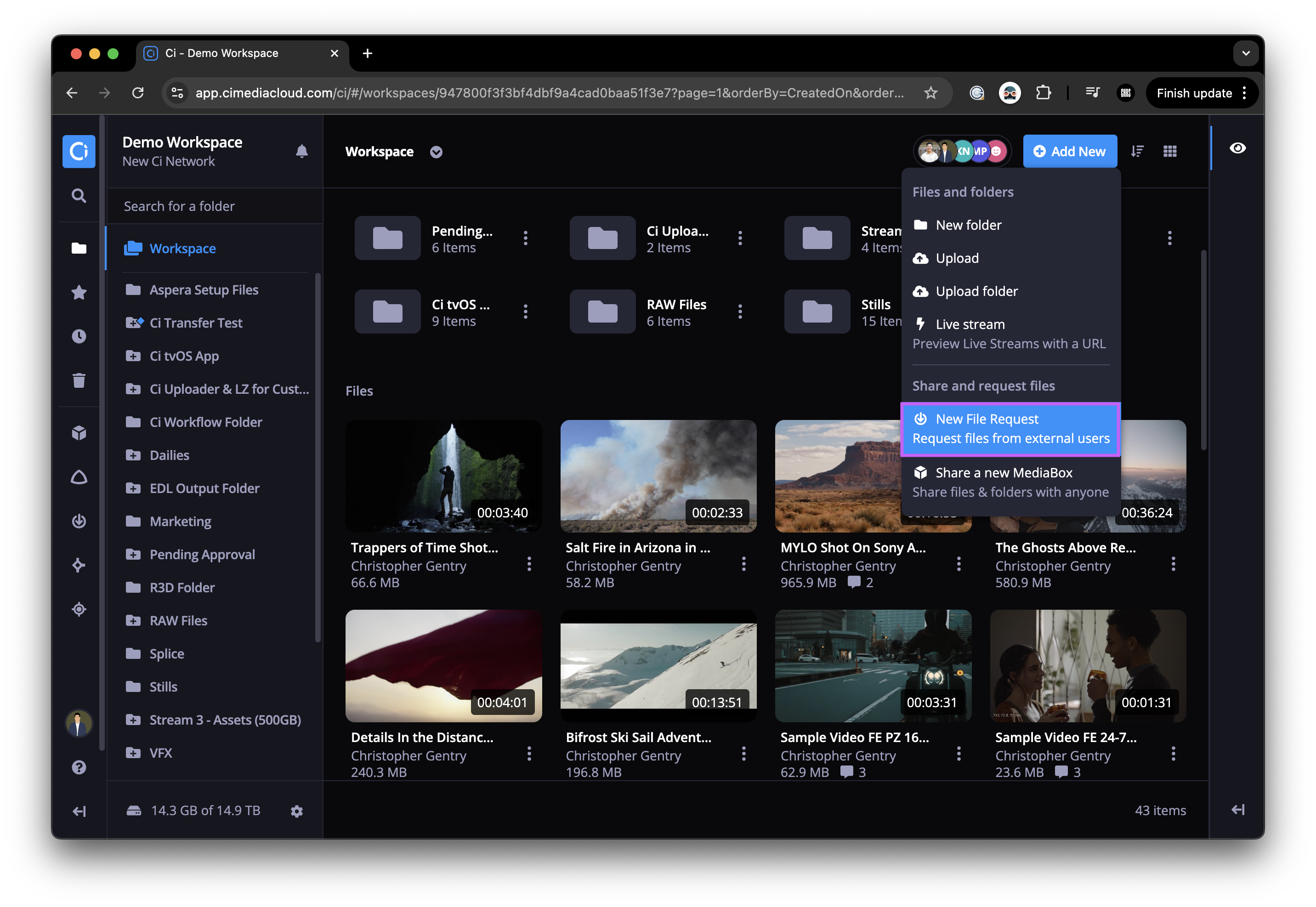 Create File Requests – SONY | Ci Customer Success