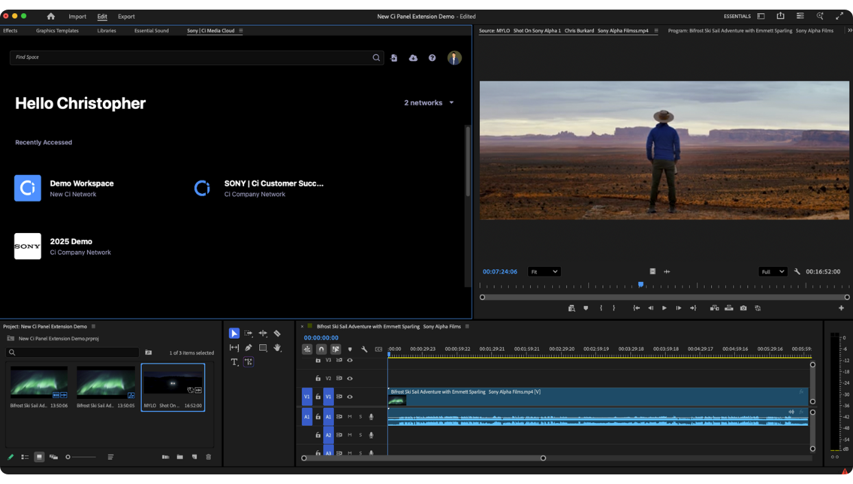 SONY | Ci - Adobe Premiere Pro Panel Integration – SONY | Ci Customer ...